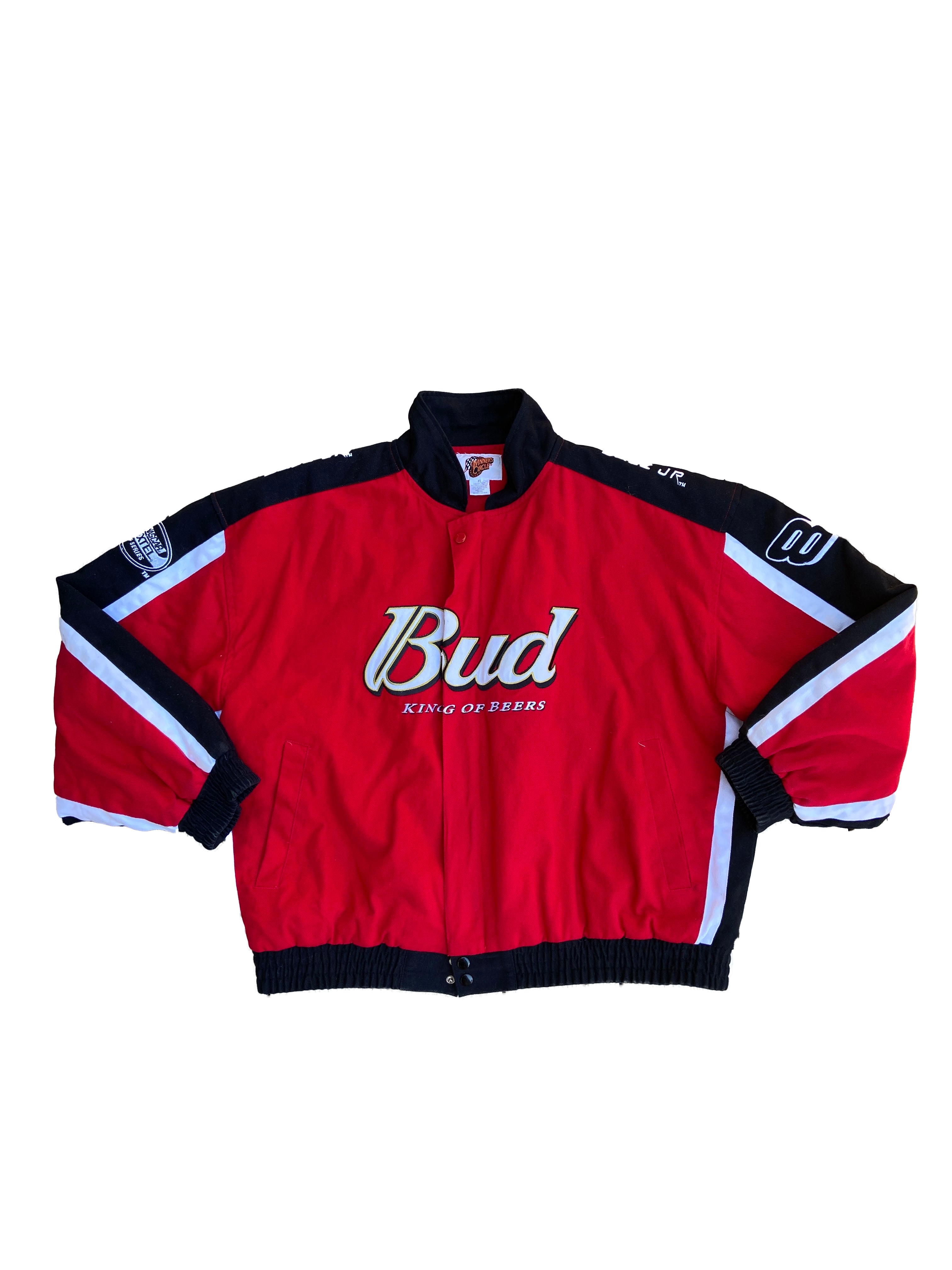 Vintage Nascar Dale Earnhardt Jr. Budweiser Race Jacket Red – Unified Clo